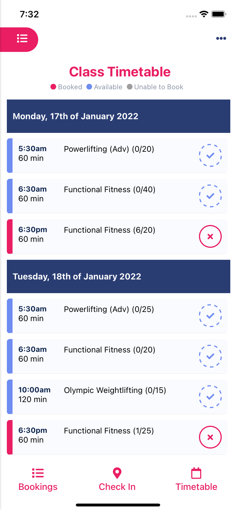 How do I view the details of a class including the workout? – Gym Mate