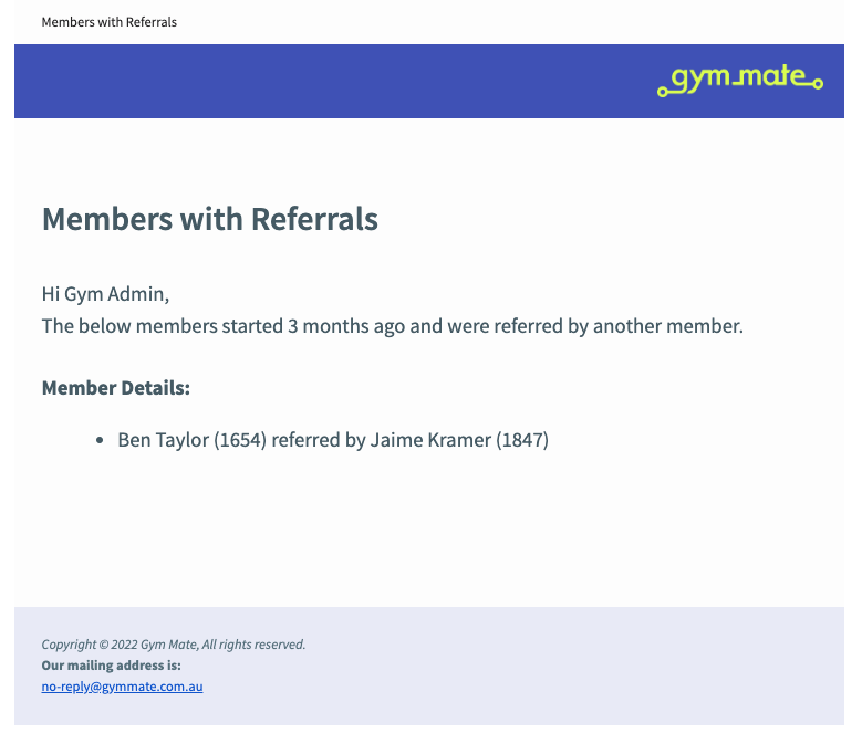 How can I be notified when members that have been referred by other ...