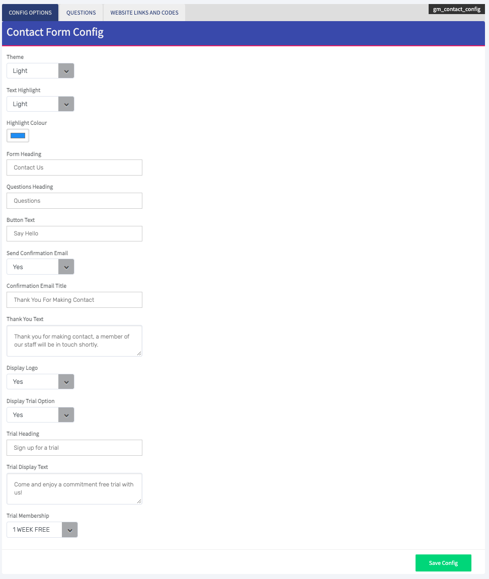 Gym Mate Contact Form – Gym Mate